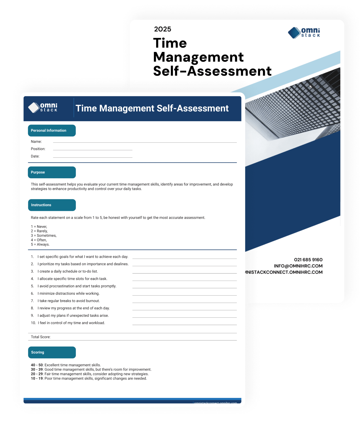 Time Management Self-Assessment | Template